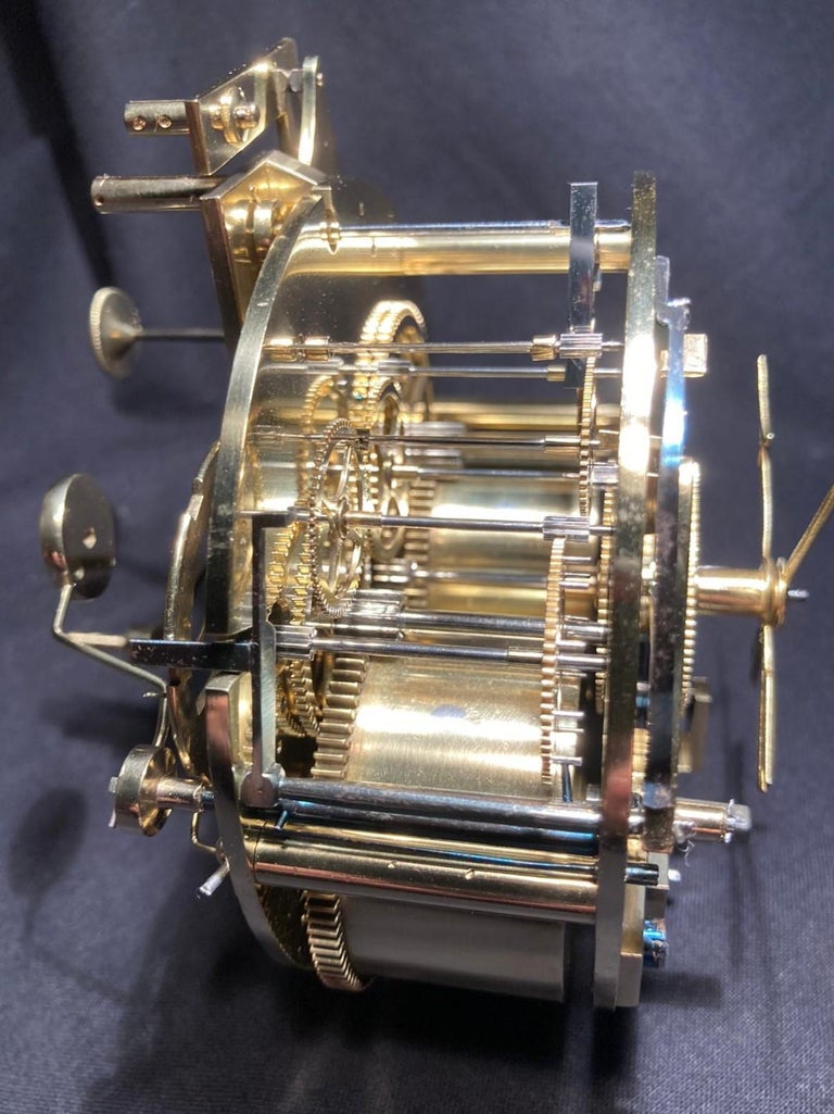 19th Century Table Clock with Calendar, Ebonized Wood, France, circa ...