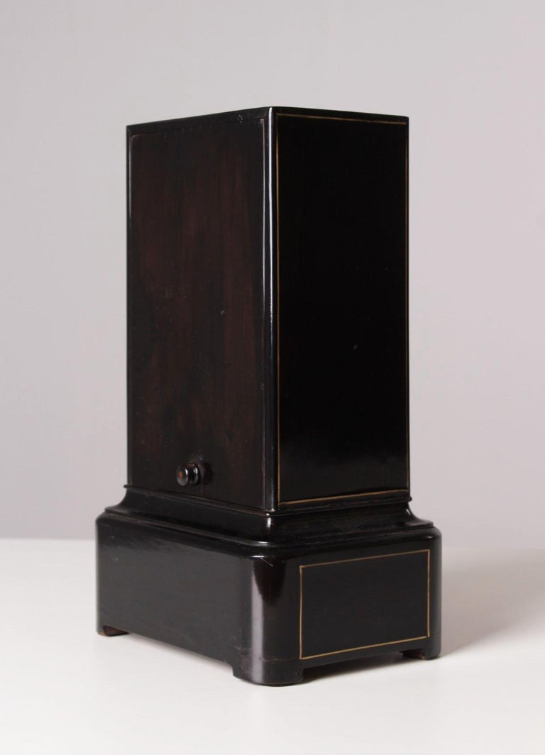 19th Century Table Clock with Calendar, Ebonized Wood, France, circa ...