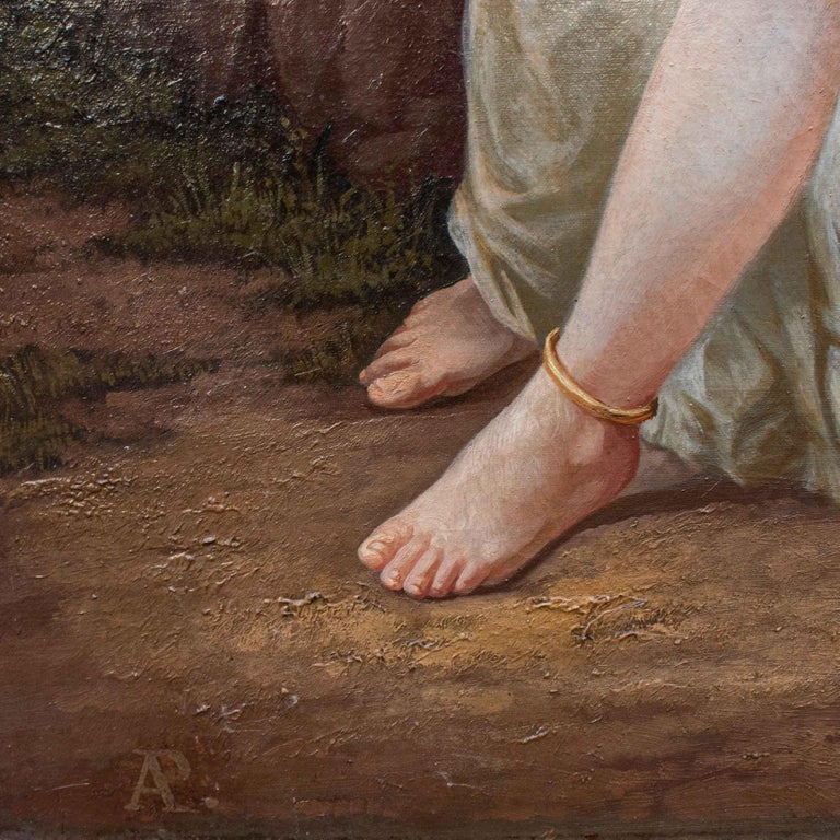 19th Century Tamar of Judah Orientalist Painting Oil on canvas at 1stDibs