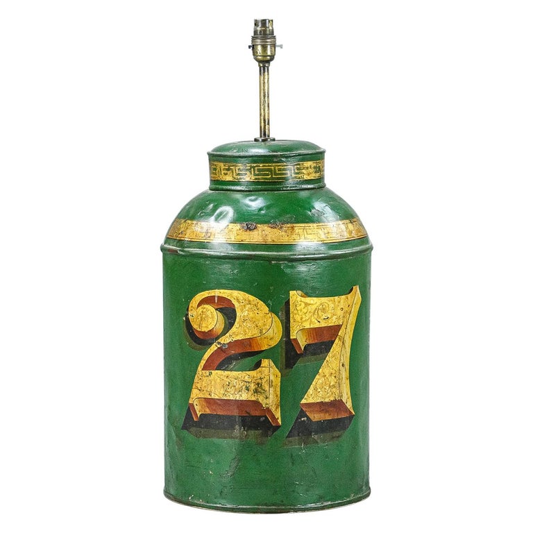 19th Century Tea Storage Tin Lamp No. 27 at 1stDibs