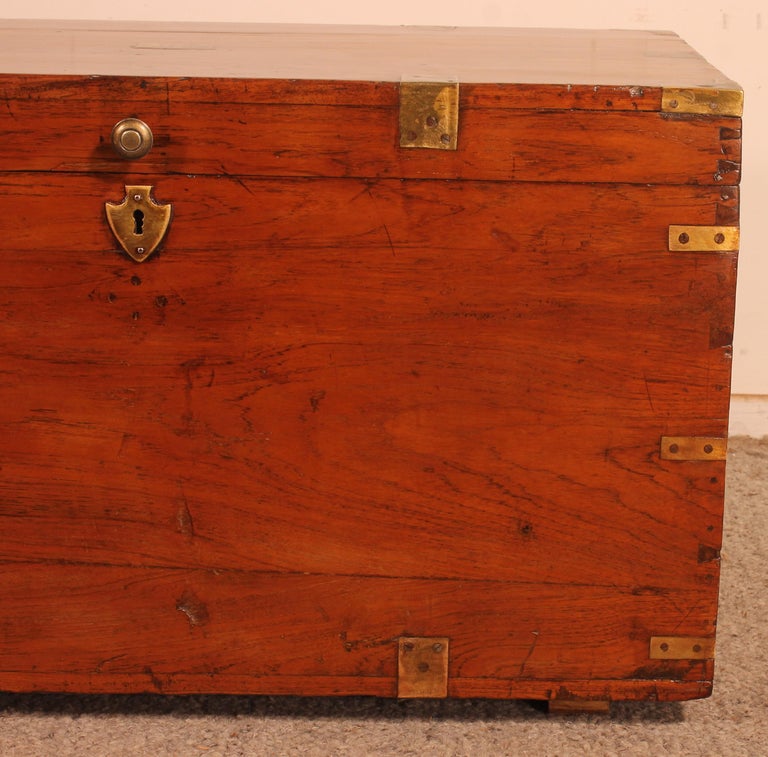 19th Century Teak Marine / Campaign Chest For Sale at 1stDibs
