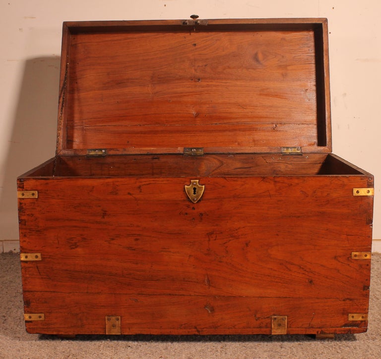 19th Century Teak Marine / Campaign Chest For Sale at 1stDibs