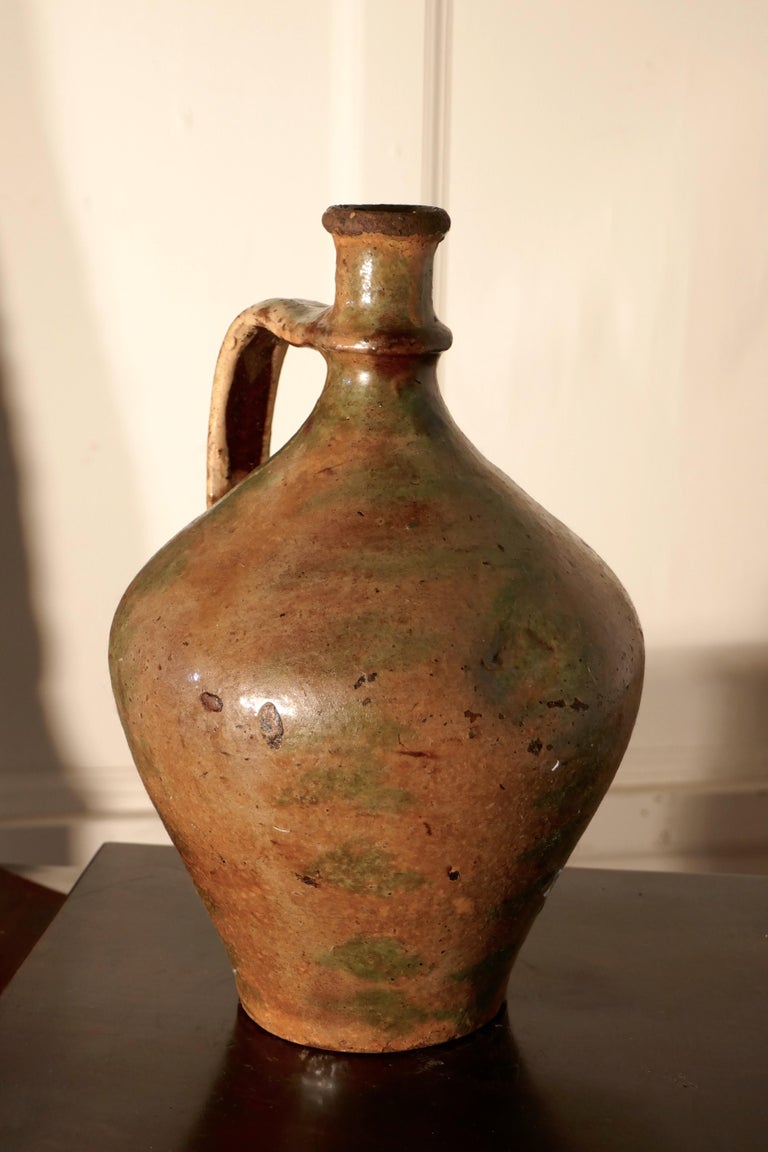 19th Century Terracotta Olive Oil Jug from Portugal For Sale at 1stDibs