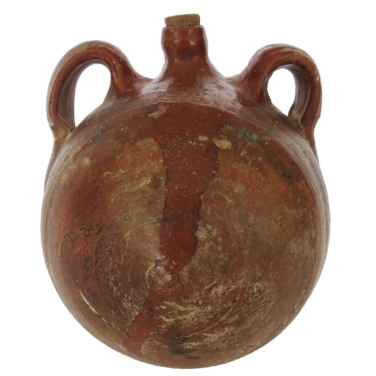 19th Century Terracotta Round Water Pitcher For Sale at 1stDibs