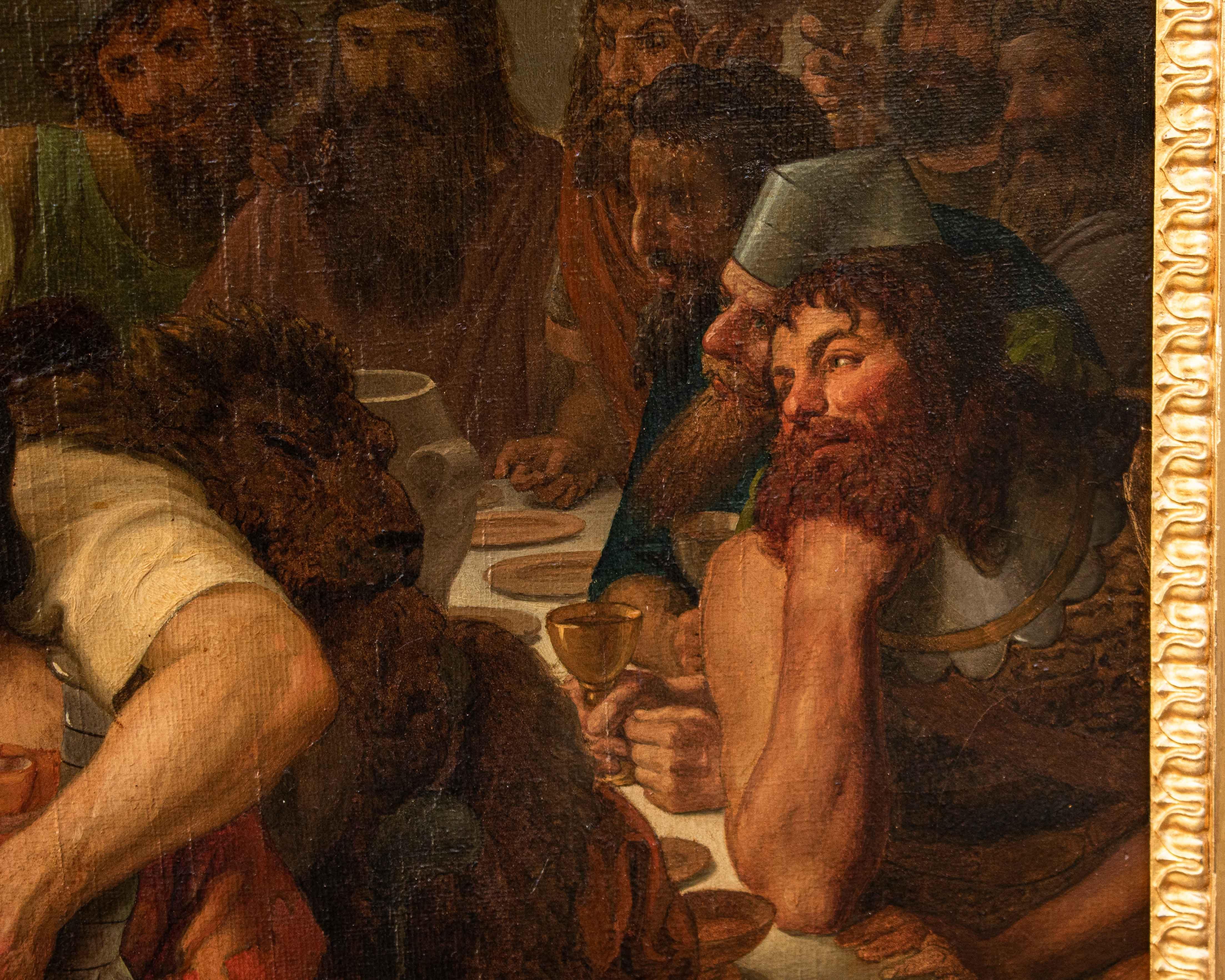 19th Century The Banquet of Alboino Romantic Painting Oil on Canvas at ...