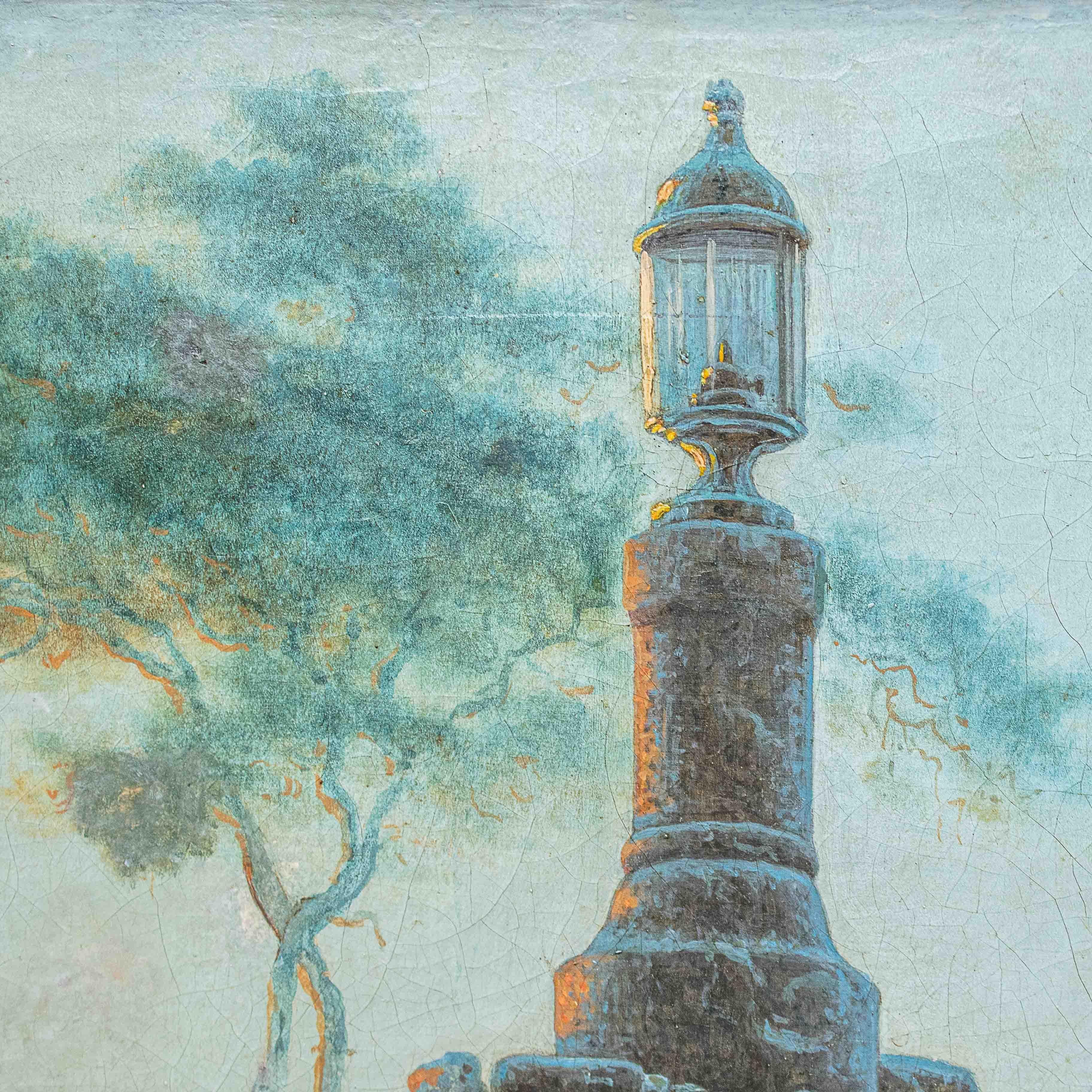 19th Century The Departure of the Garibaldini from Quarto Painting Oil on Canvas For Sale at 1stDibs