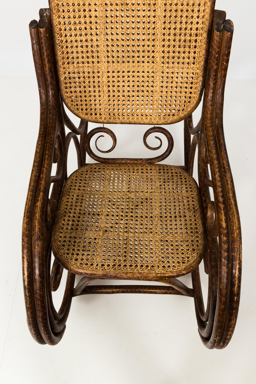 19th Century Thonet Bentwood Rocking Chair at 1stDibs