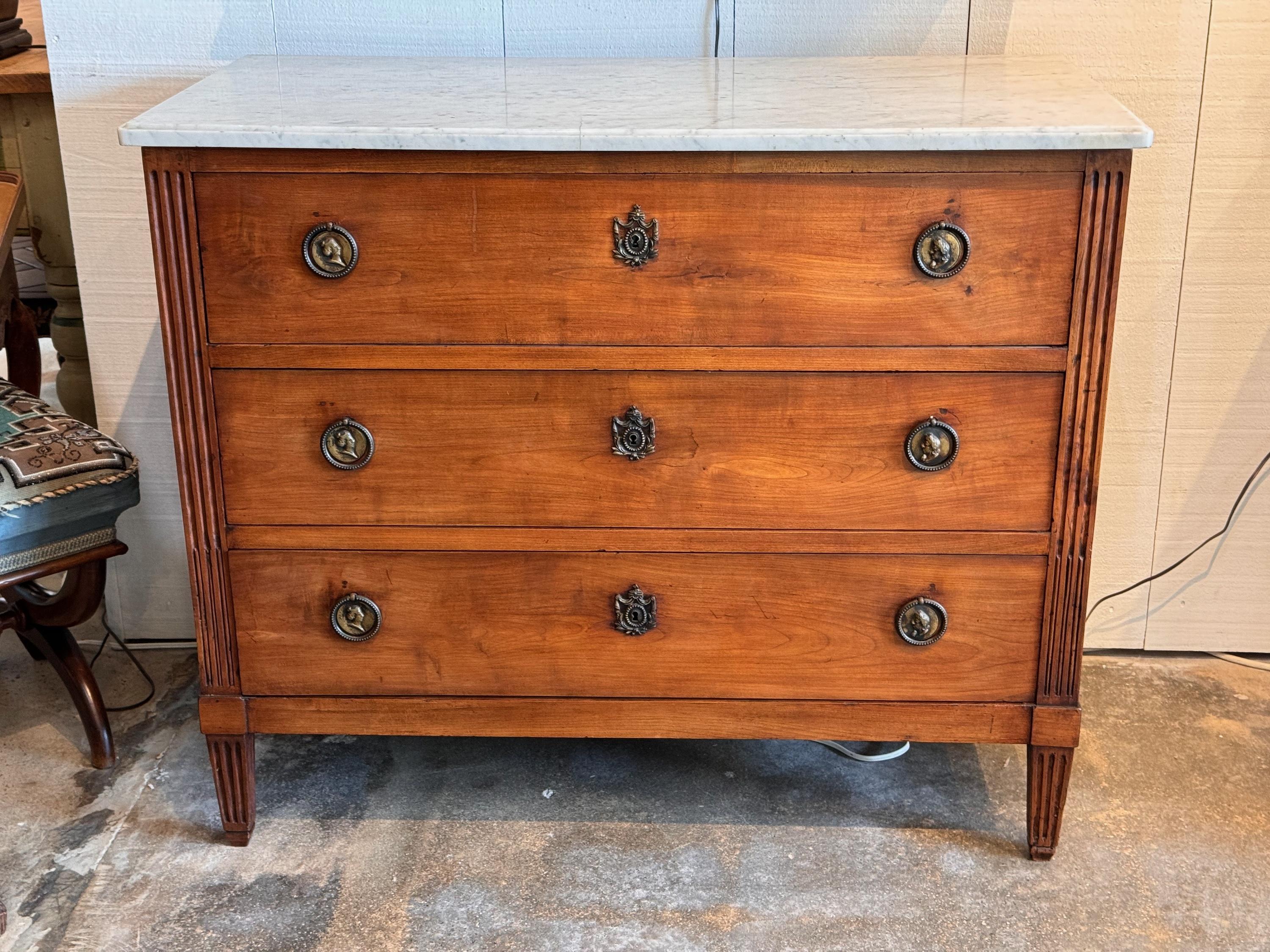 19th Century Three Drawer Directoire Chest For Sale at 1stDibs