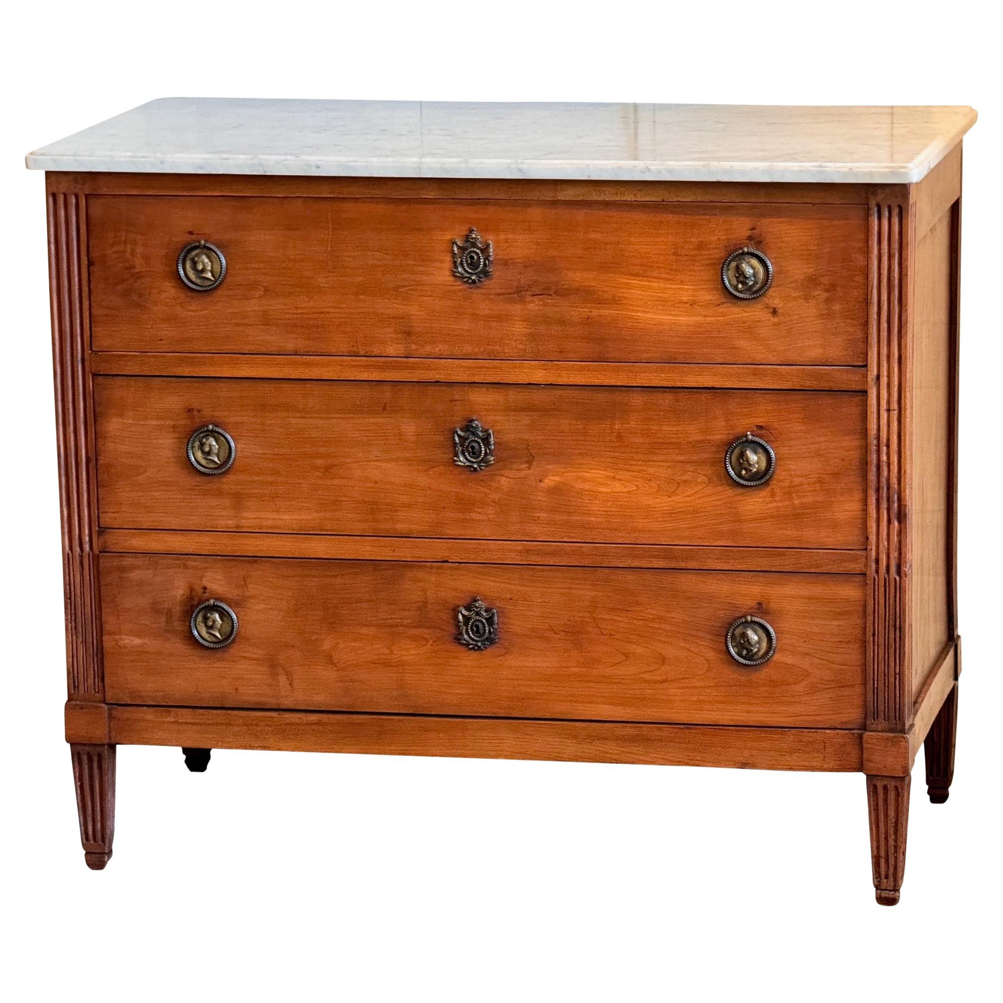 19th Century Three Drawer Directoire Chest For Sale at 1stDibs