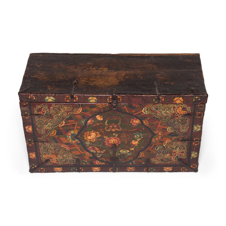 19th Century Tibetan Monk's Trunk at 1stDibs