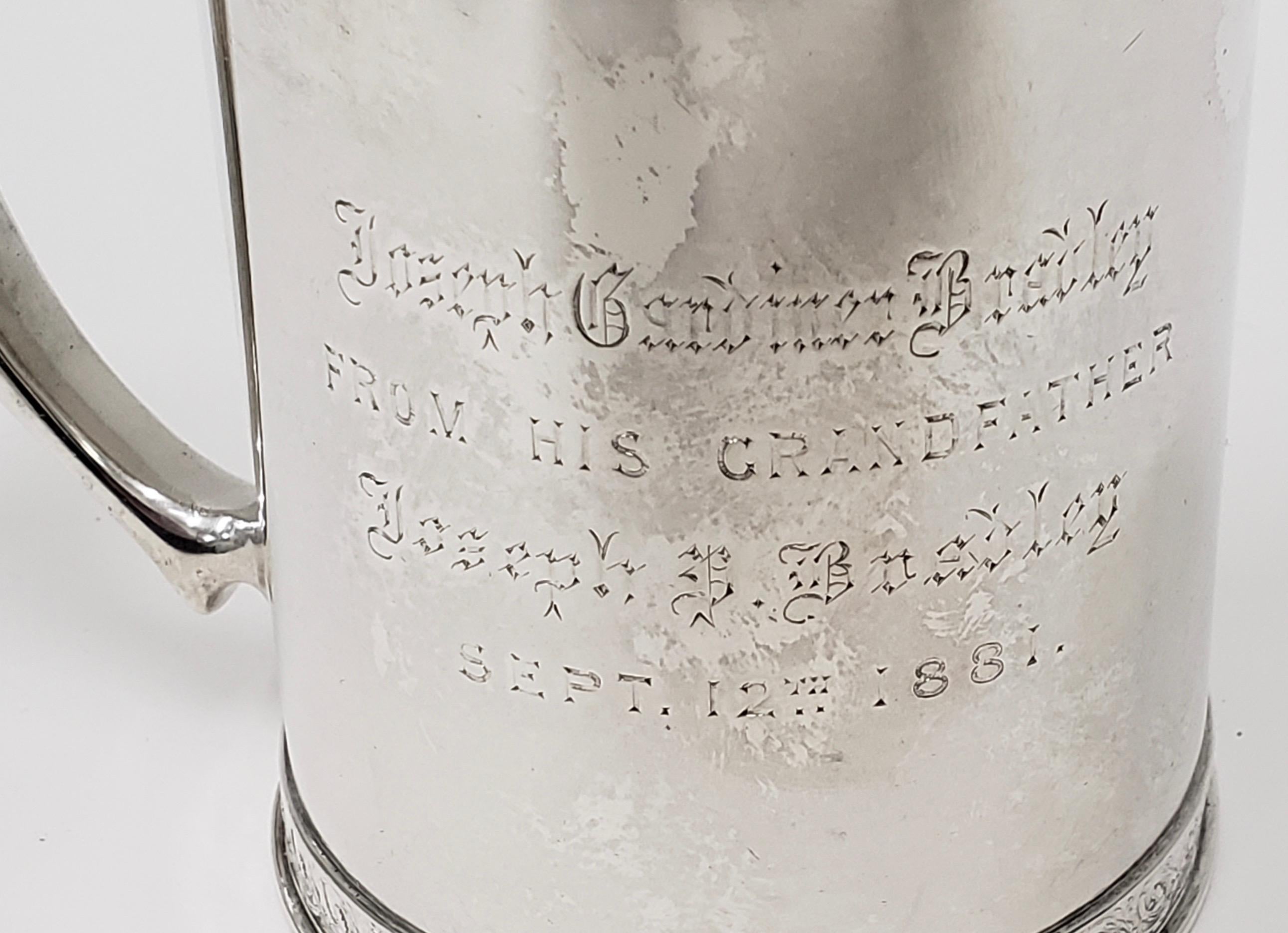 19th Century Tiffany and Co. Sterling Silver Child's Cup, circa 1881 at ...