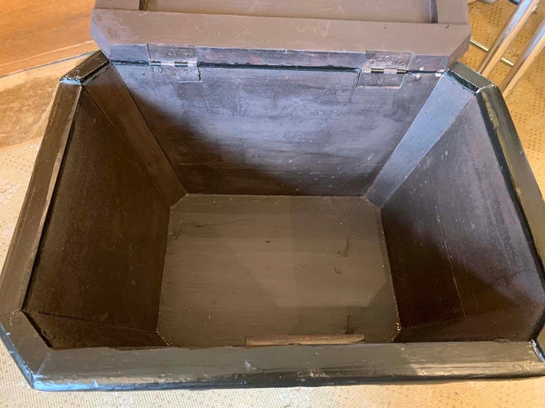 19th Century Ebonized Wooden Cellarette with Bronze Egyptian Revival ...