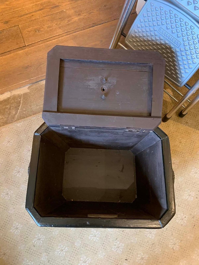 19th Century Ebonized Wooden Cellarette with Bronze Egyptian Revival ...