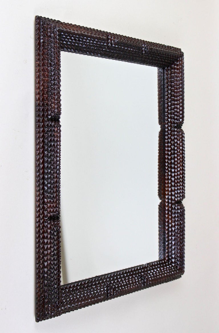 19th Century Tramp Art Rustic Wall Mirror, Austria, circa 1880 For Sale ...