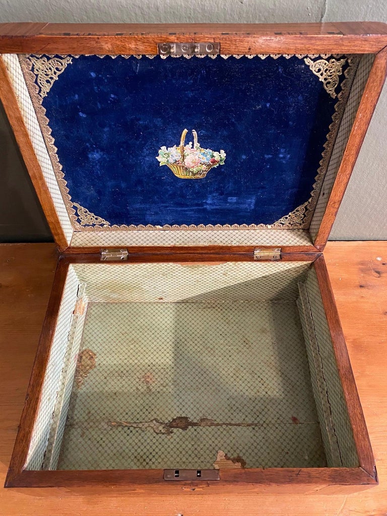 19th Century Trinity House Inlaid Rosewood Sewing Box, circa 1870 For ...