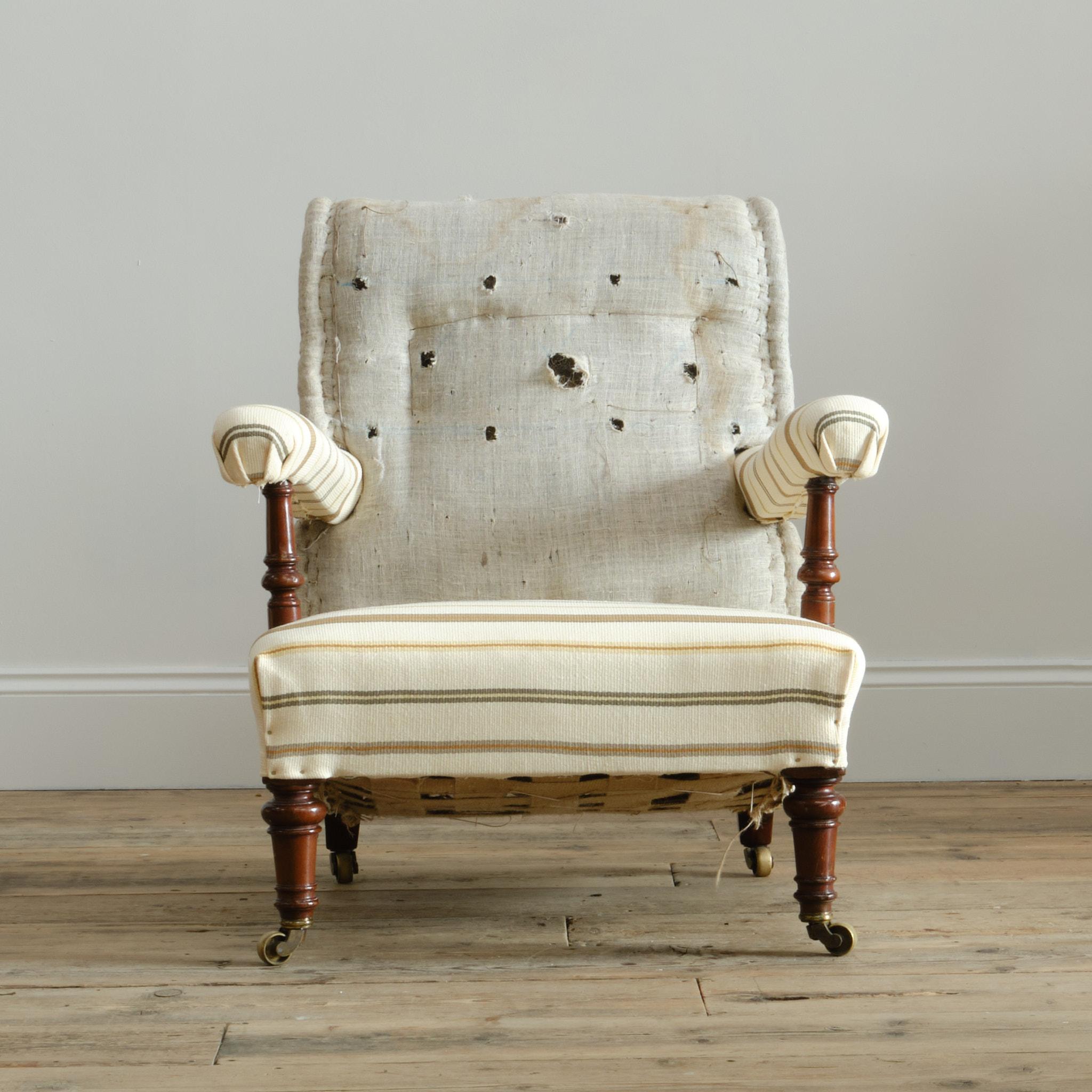 19th Century Trollop and Sons open armchair For Sale at 1stDibs