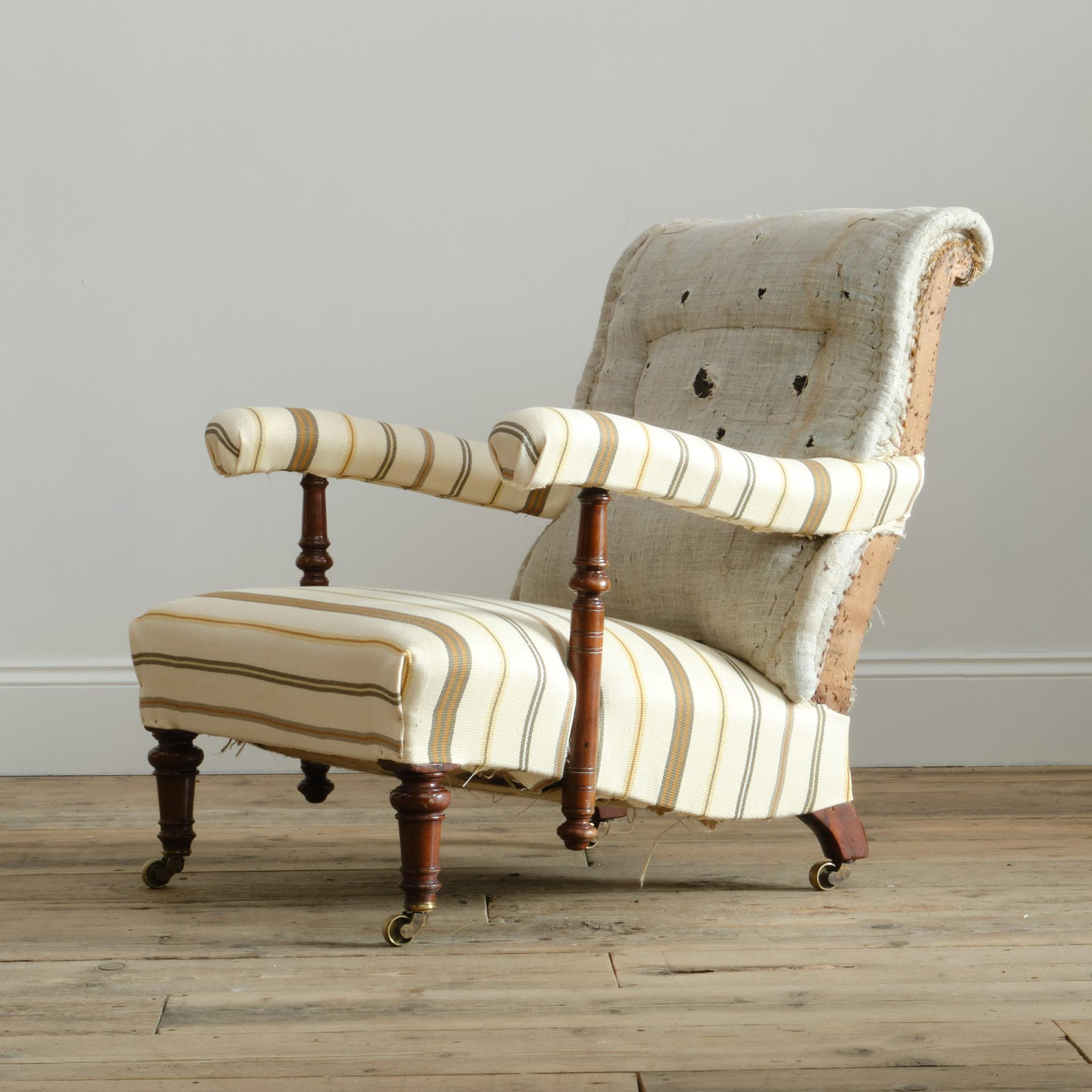 19th Century Trollop and Sons open armchair For Sale at 1stDibs