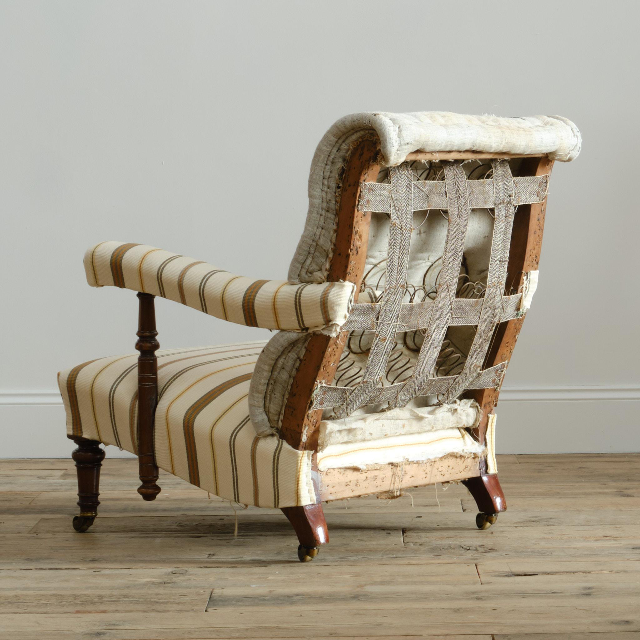 19th Century Trollop and Sons open armchair For Sale at 1stDibs