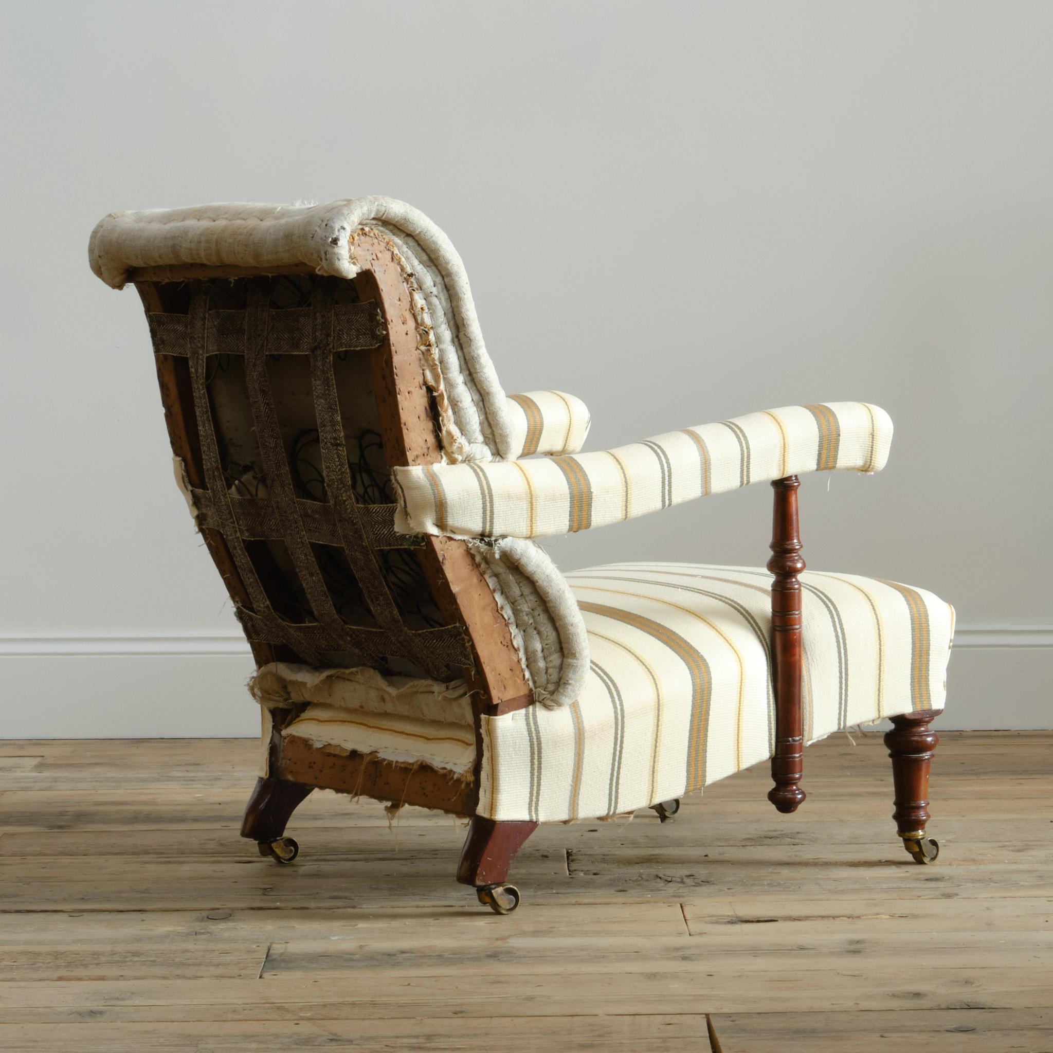 19th Century Trollop and Sons open armchair For Sale at 1stDibs