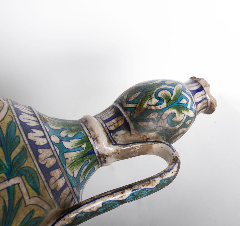 19th Century Turkish Ceramic Vase Decorated with Flowers in Various ...