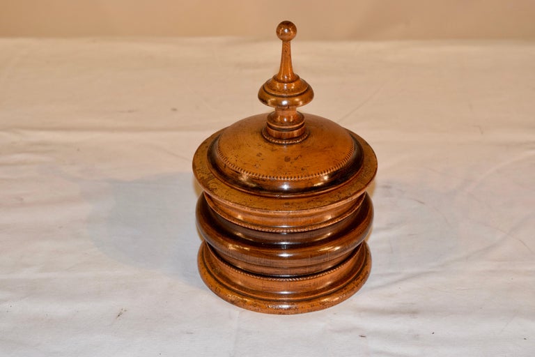 19th Century Turned Treen Jar For Sale at 1stDibs