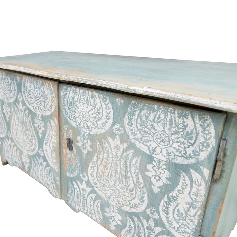 19th Century Turquoise-Blue German Sprucewood Sideboard, Antique ...