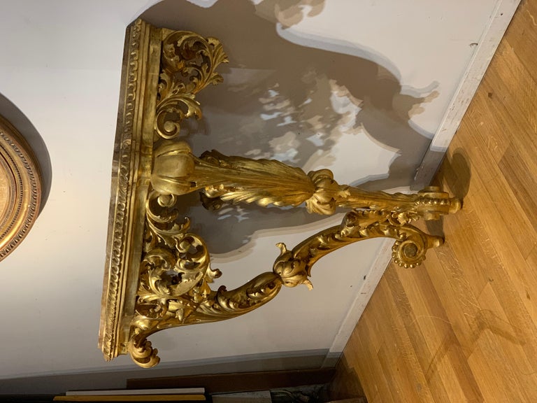 19th Century Tuscan Golden Console Table For Sale at 1stDibs