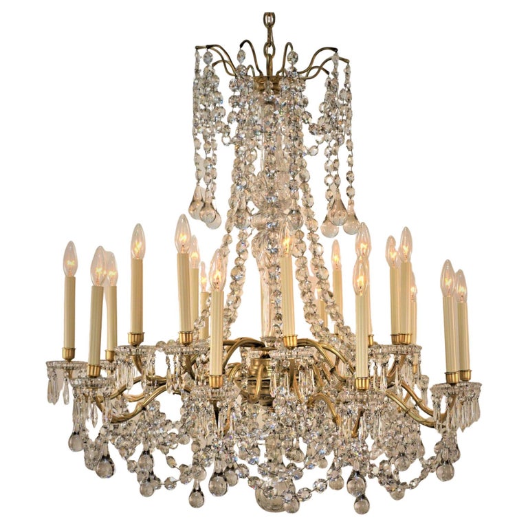 19th Century Twenty Lights Signed Baccarat Crystal Chandelier For Sale ...