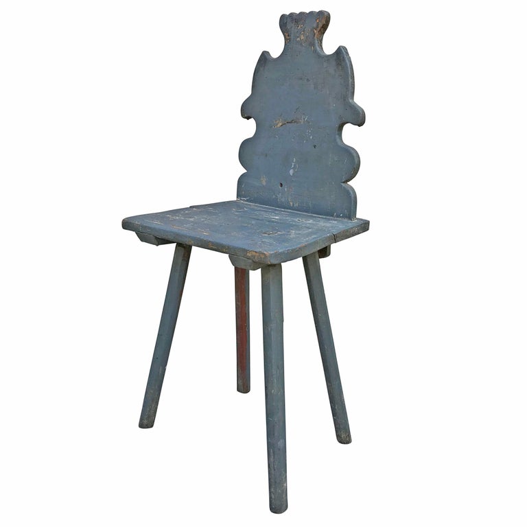 19th Century Tyrolean Painted Side Chair at 1stDibs
