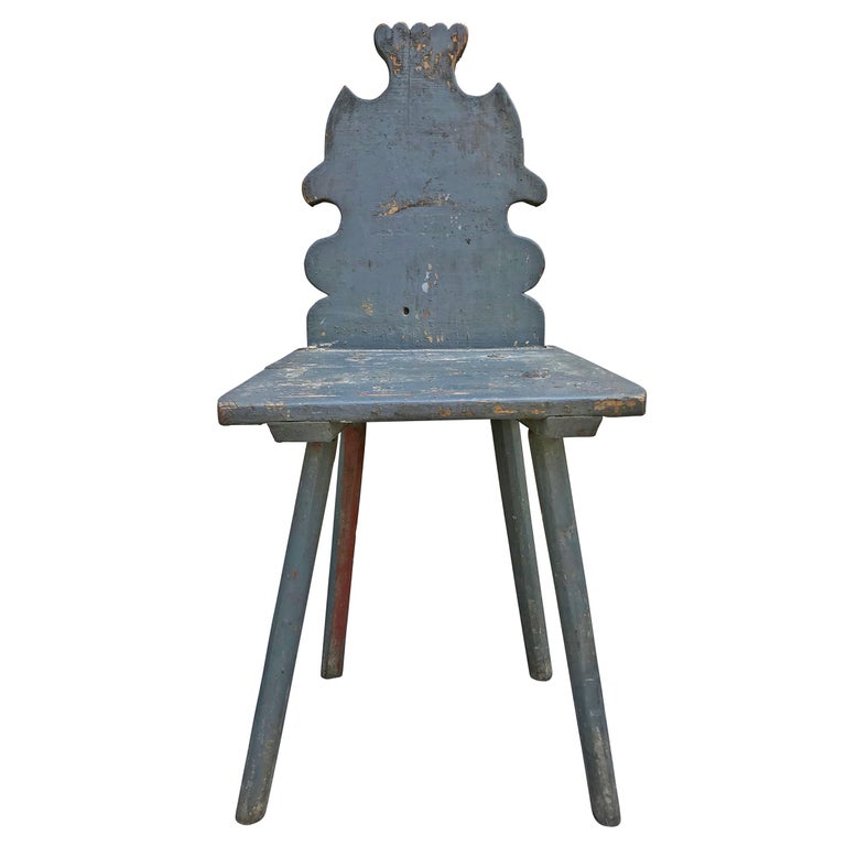 19th Century Tyrolean Painted Side Chair at 1stDibs
