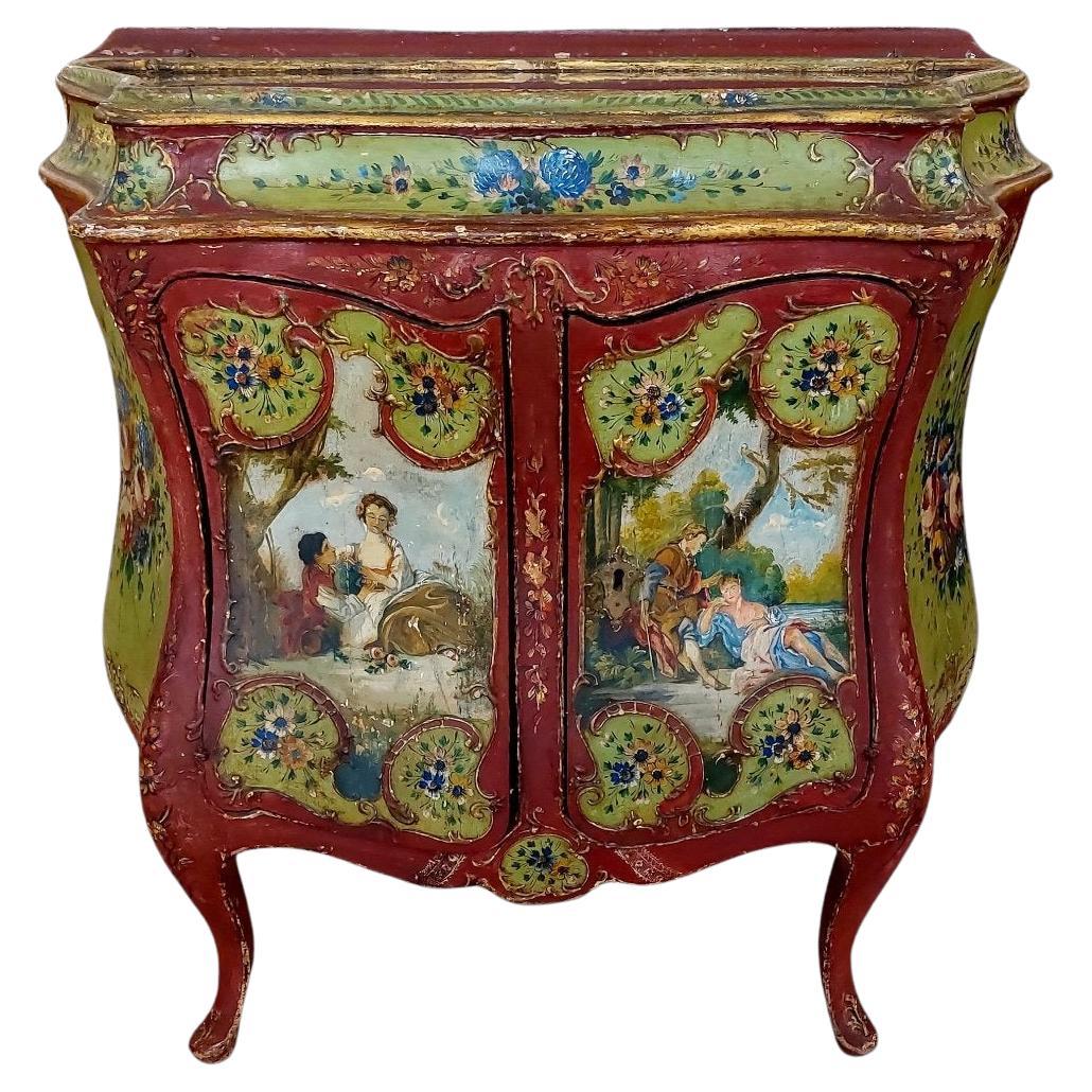 19th Century Venetian Baroque Style Bahut Sideboard For Sale at 1stDibs