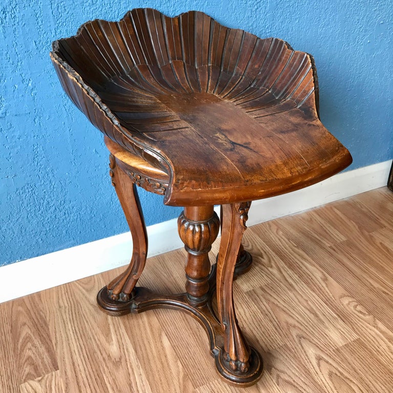 19th Century Venetian Fantasy Grotto Style Revolving Bench at 1stDibs