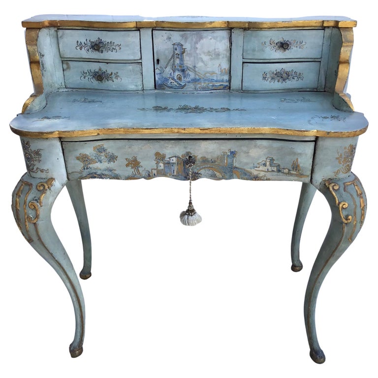 19th Century Venetian Painted Writing Desk sur 1stDibs