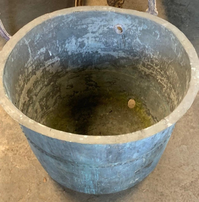 19th Century Verdigris Riveted Copper Planter at 1stDibs