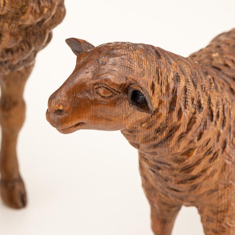 19th Century Victorian Black Forest Nativity Sheep, c.1890 For Sale at ...