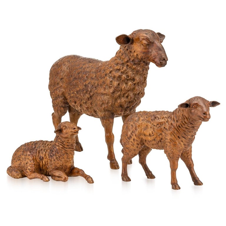 19th Century Victorian Black Forest Nativity Sheep, c.1890 For Sale at ...