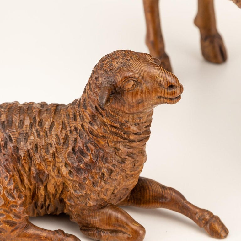 19th Century Victorian Black Forest Nativity Sheep, c.1890 For Sale at ...