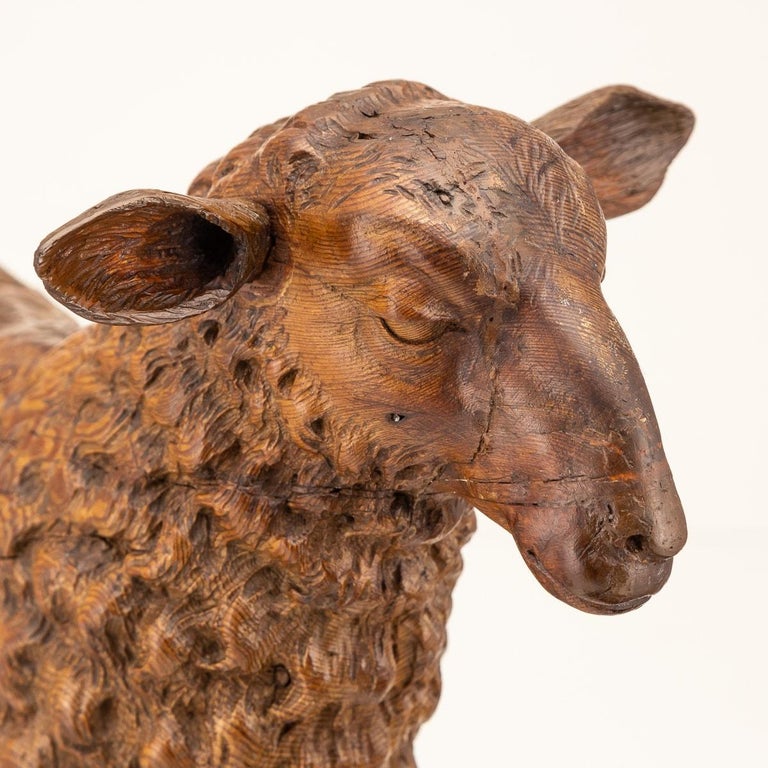 19th Century Victorian Black Forest Nativity Sheep, c.1890 For Sale at ...