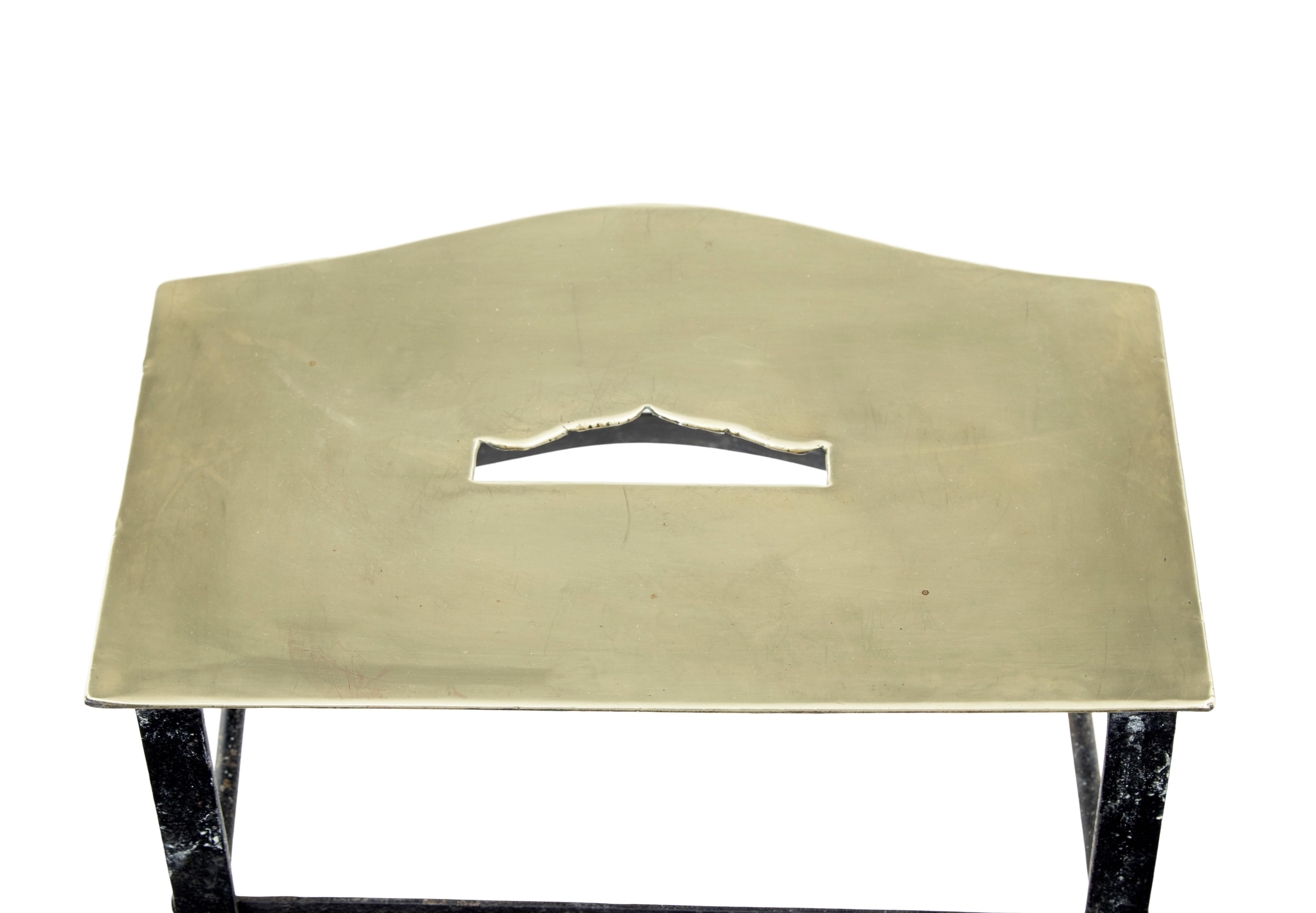 19th Century Victorian Brass and Iron Trivet Footman For Sale at 1stDibs