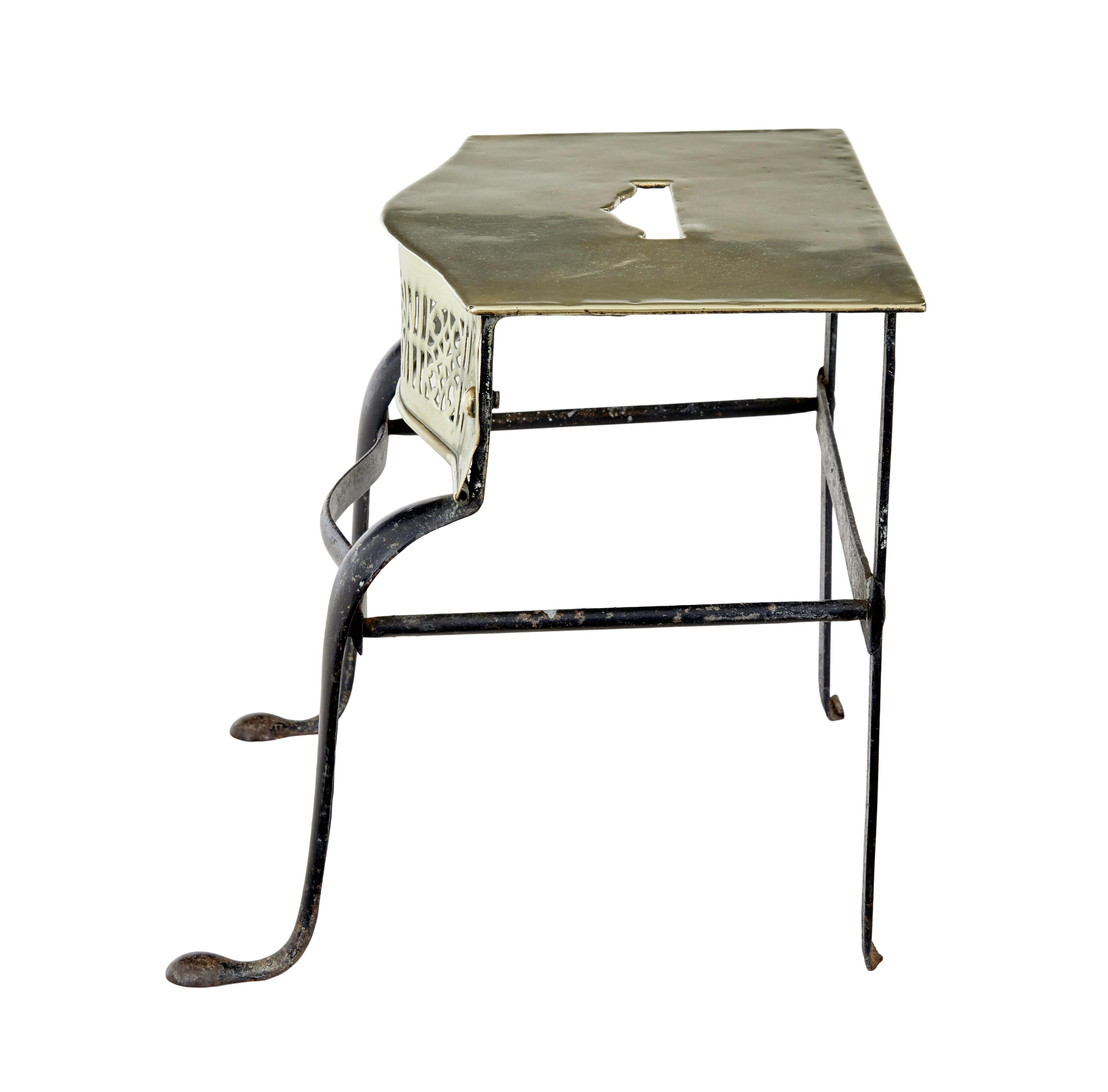 19th Century Victorian Brass and Iron Trivet Footman For Sale at 1stDibs