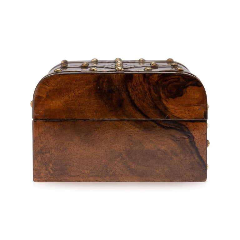 19th Century Victorian Brass and Burr Walnut Casket / Chest, c.1860 For ...