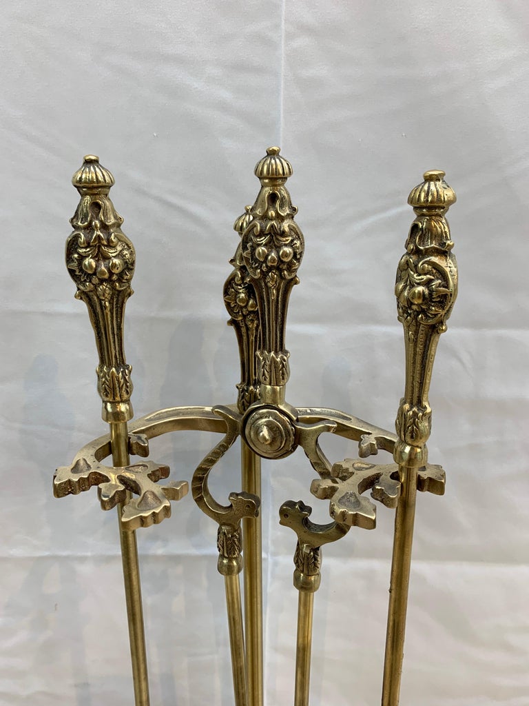 19th Century Victorian Brass Companion Set at 1stDibs