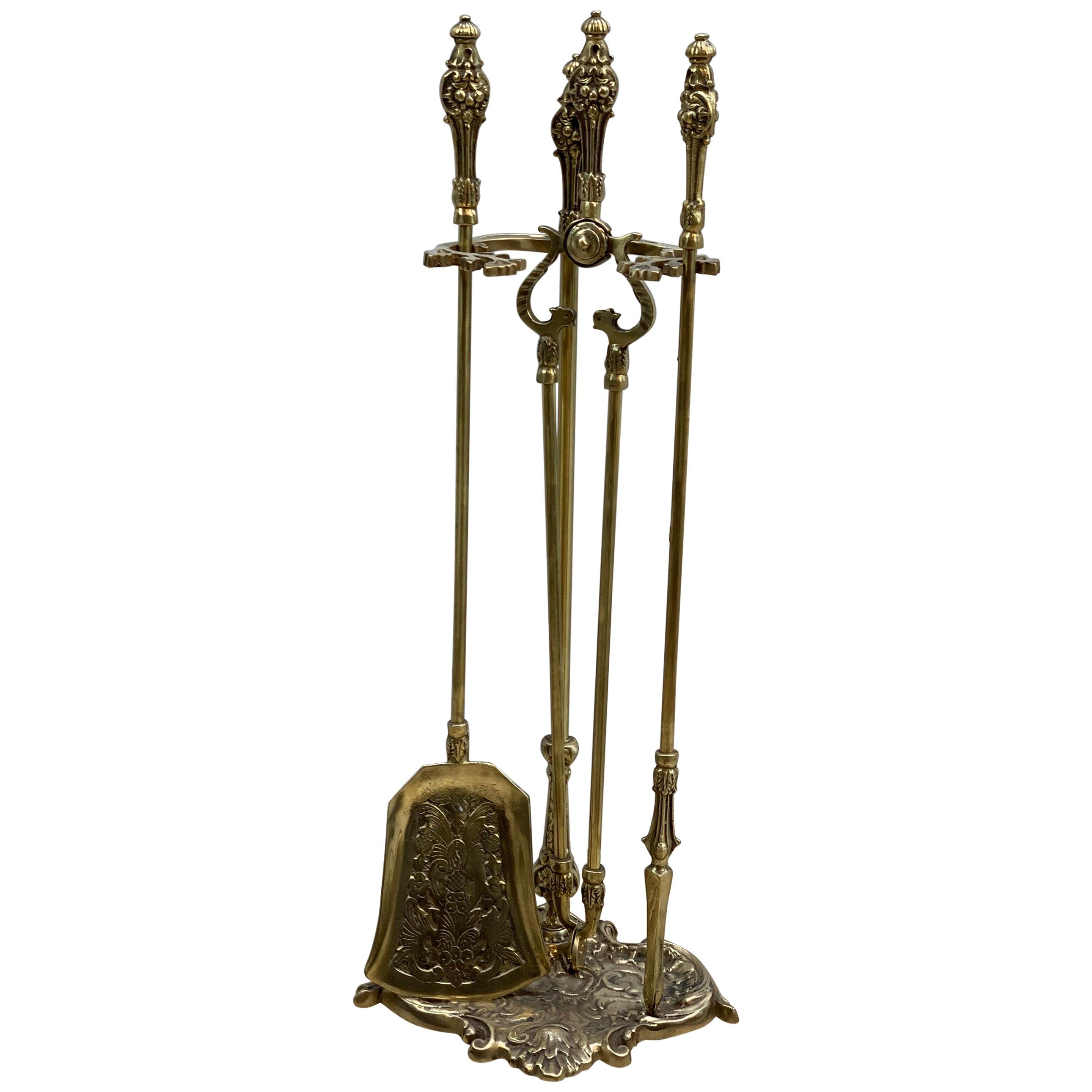 19th Century Victorian Brass Companion Set at 1stDibs | victorian ...