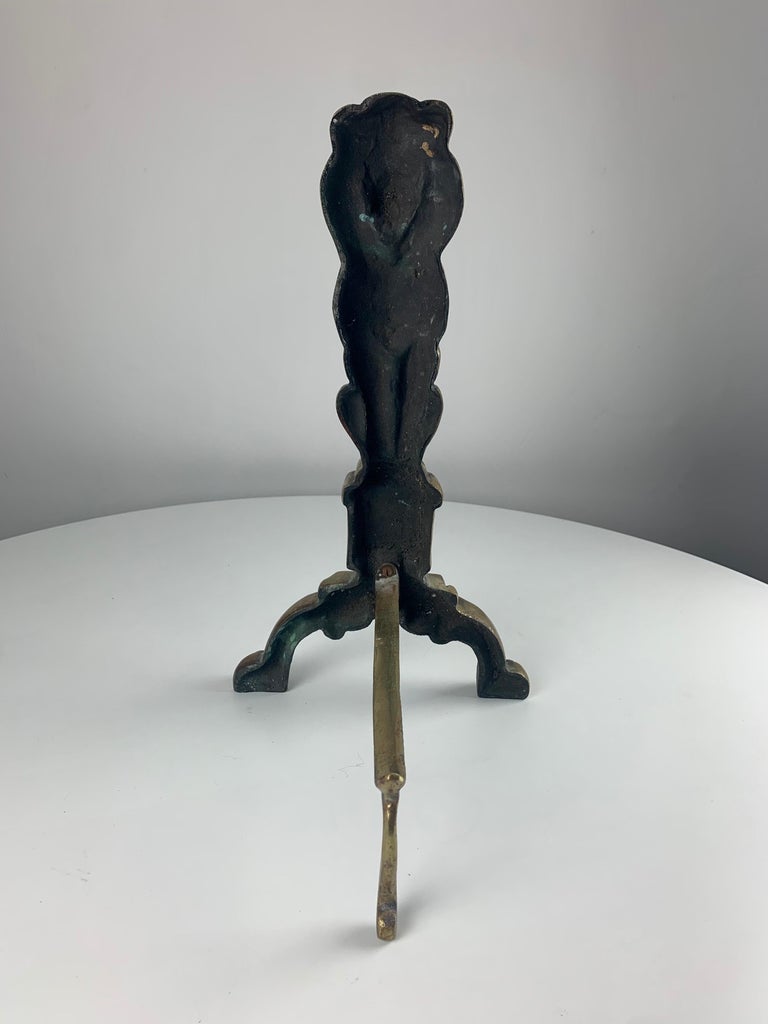 19th Century Victorian Brass Fire Dogs, Andirons For Sale at 1stDibs