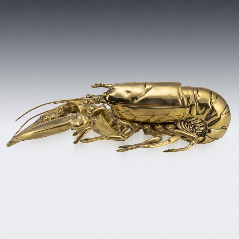 19th Century Victorian Brass Lobster Shaped Inkstand, c.1890 For Sale ...