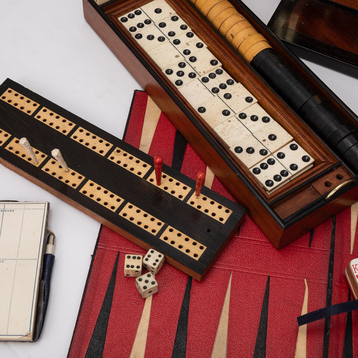 19th Century Victorian Burr Walnut Games Compendium, Cards and Board ...