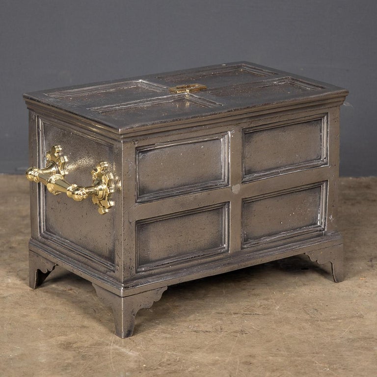 19th Century Victorian Cast Iron Bound Strong Box, c.1850 at 1stDibs