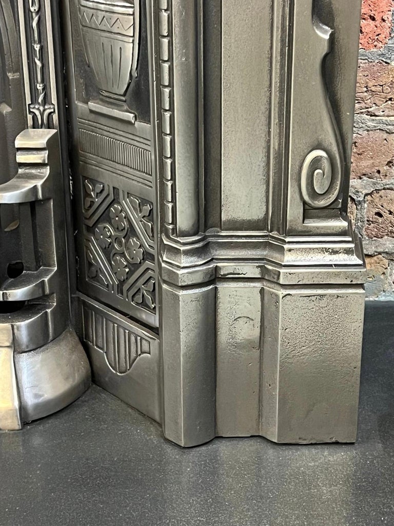 19th Century Victorian Cast Iron Burnished Combination Fireplace at 1stDibs