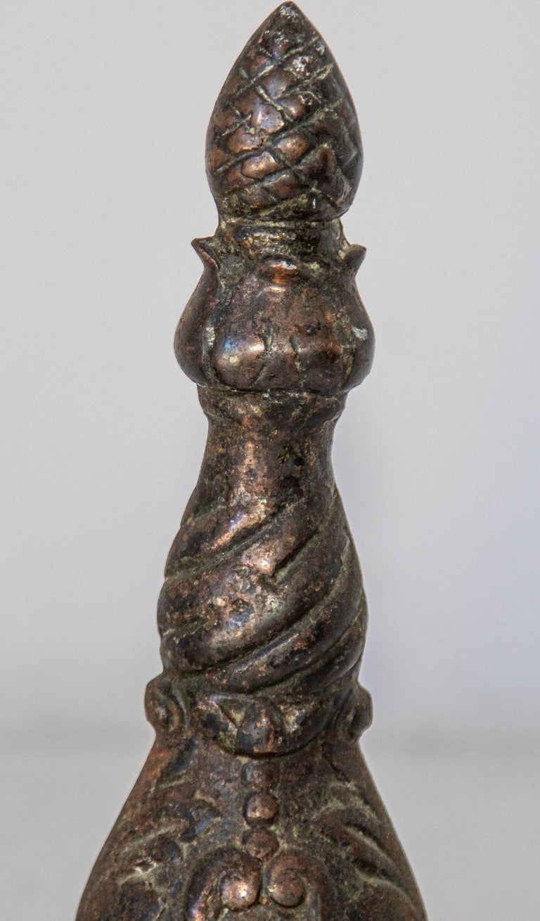 19th Century Victorian Cast Iron Fireplace Andirons For Sale at 1stDibs