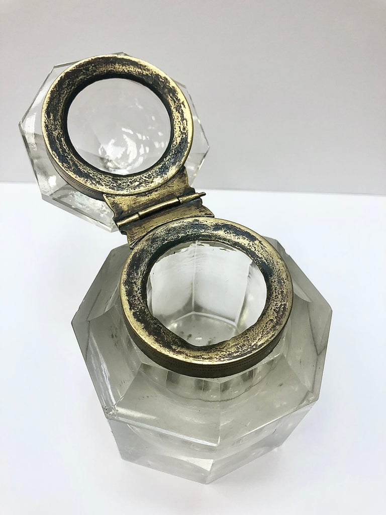 19th Century Victorian Crystal Octagonal Inkwell For Sale at 1stDibs ...
